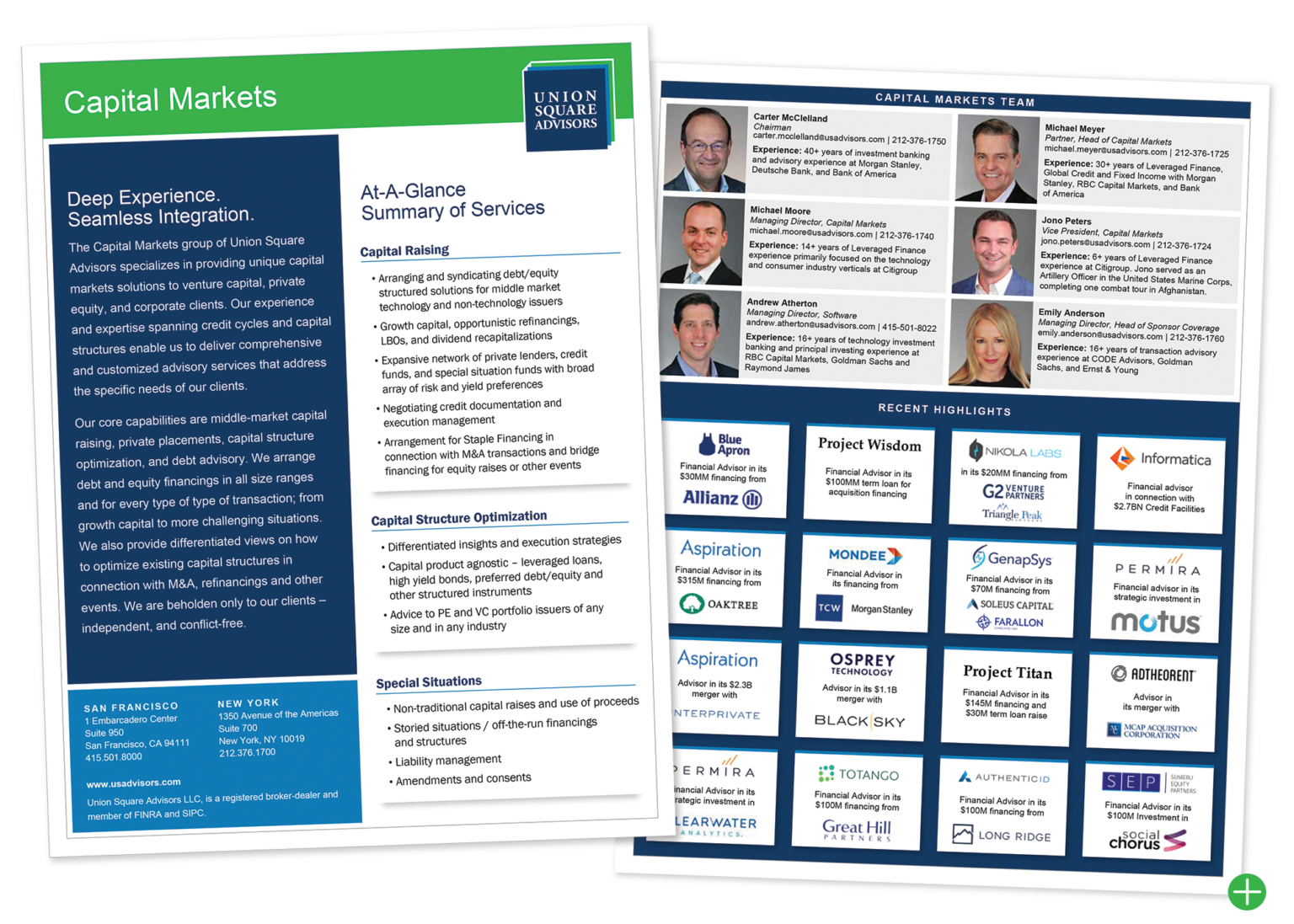 Services - Union Square Advisors